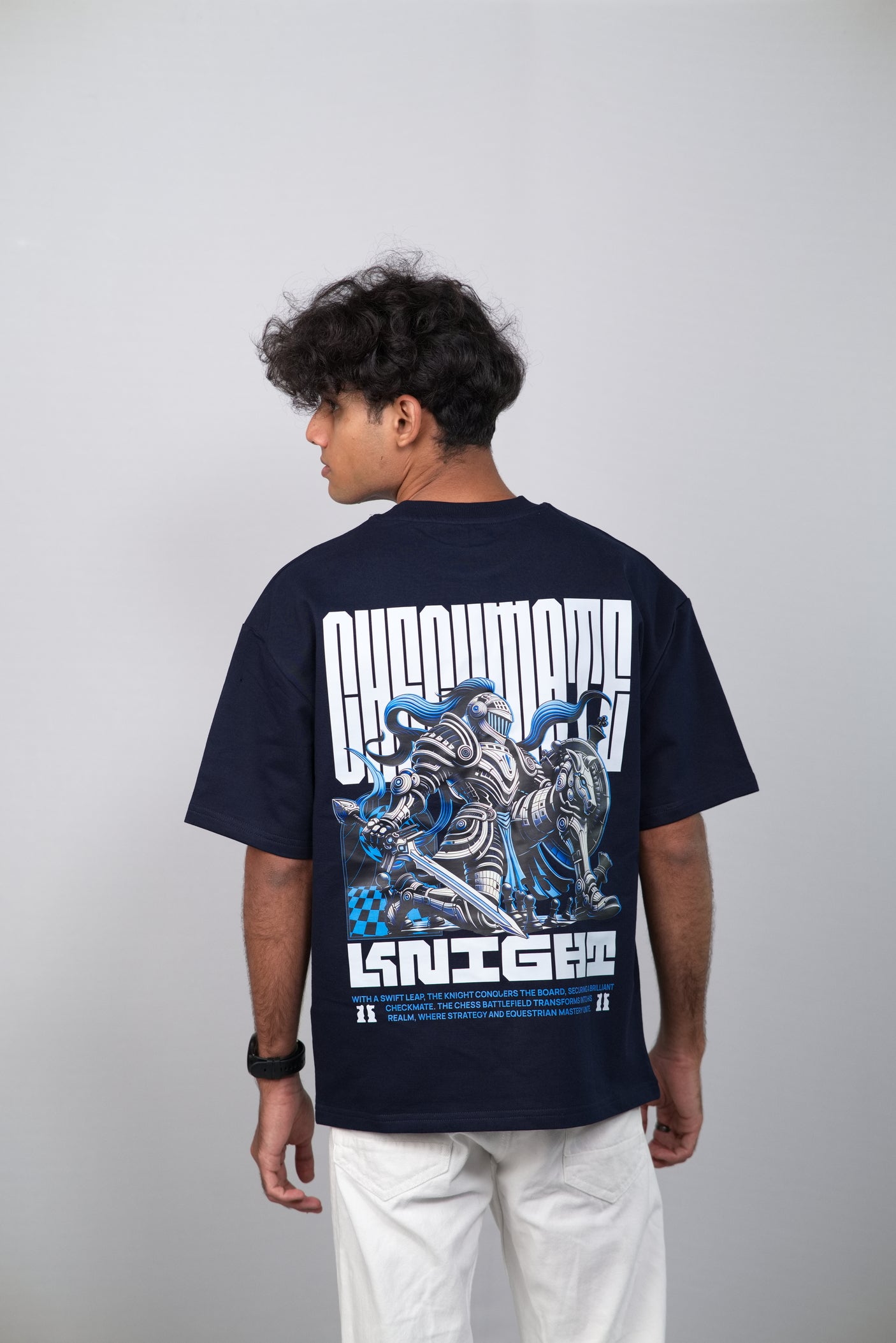Checkmate Knight Unisex Premium Oversized T-shirt – Level7
